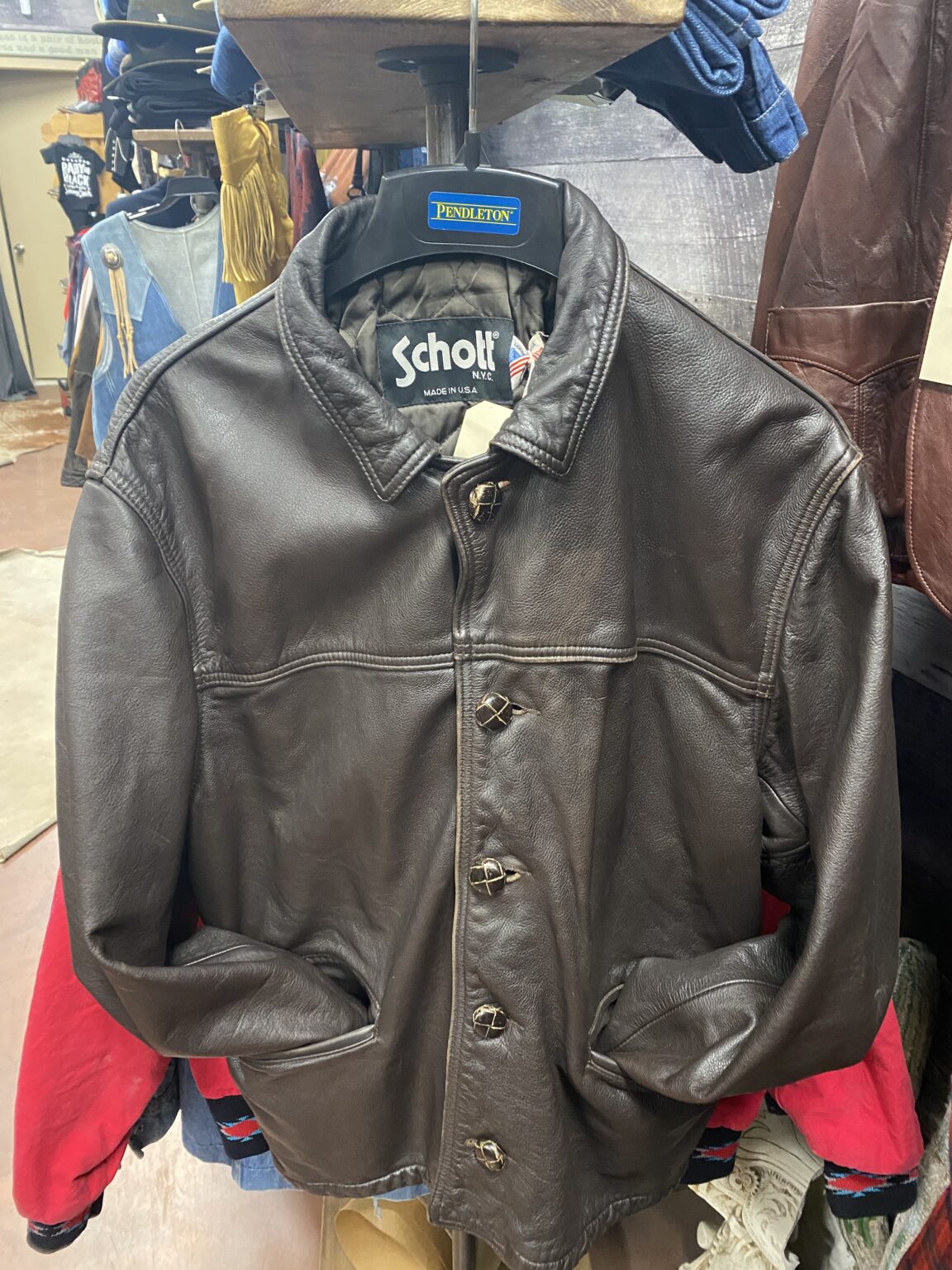 Vintage Leather Jacket • The Rockin' Cowboy